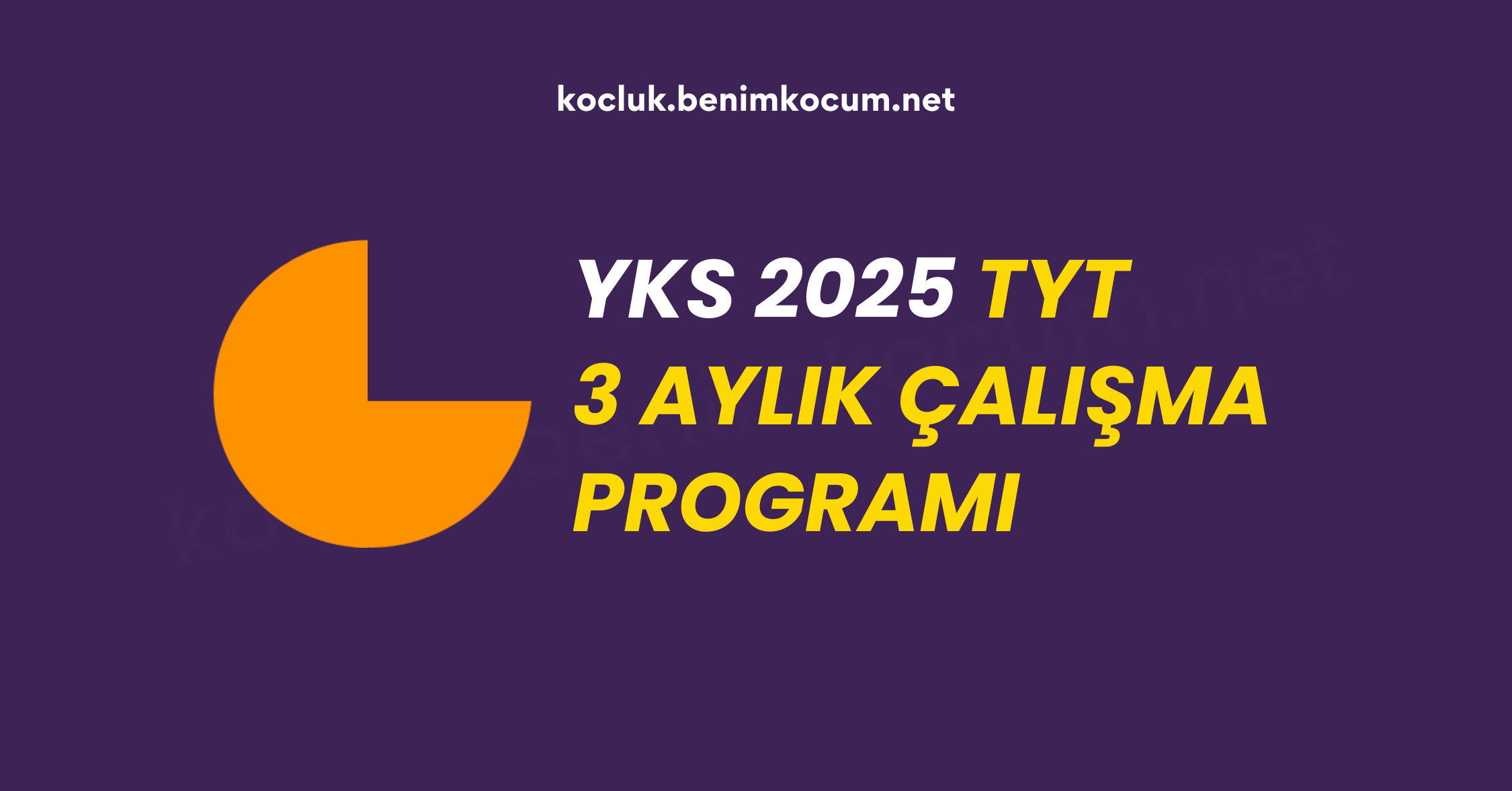 YKS 2025 Ücretsiz TYT 3 Aylık Çalışma Programı > BENİM KOÇUM
